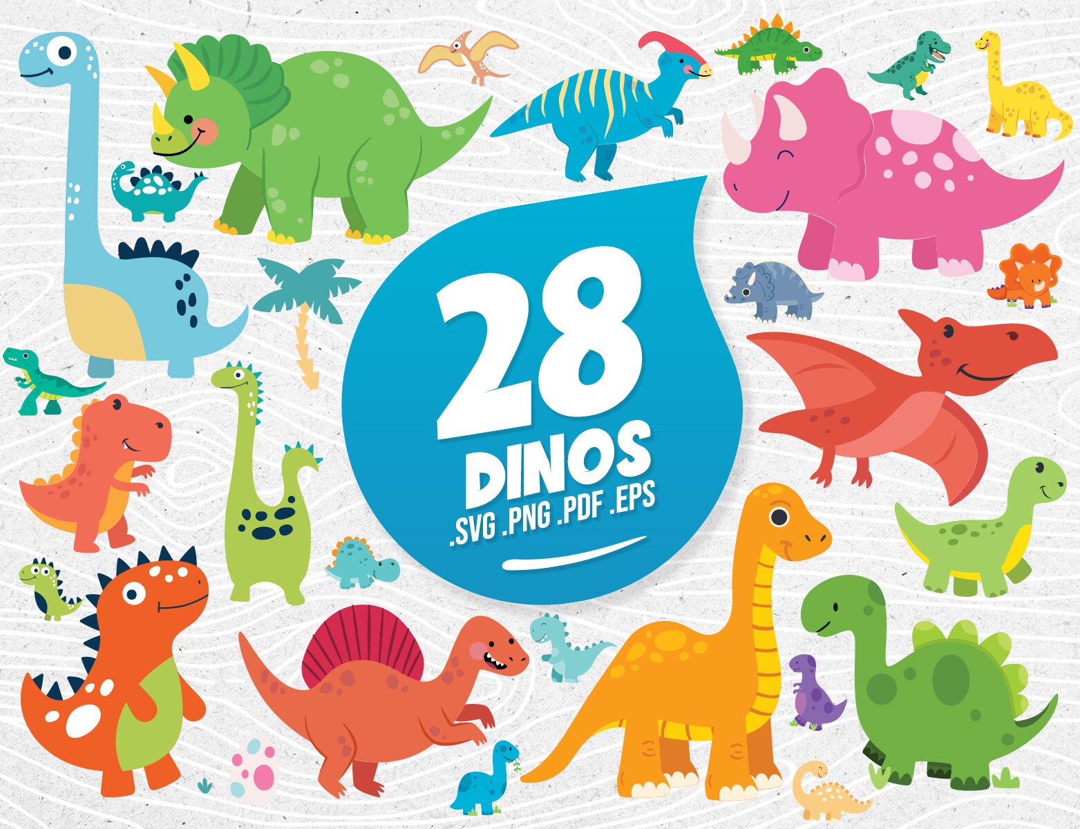 Cute Dino svg,Dinosaurs Clipart Collection dino clipart jurassic ...