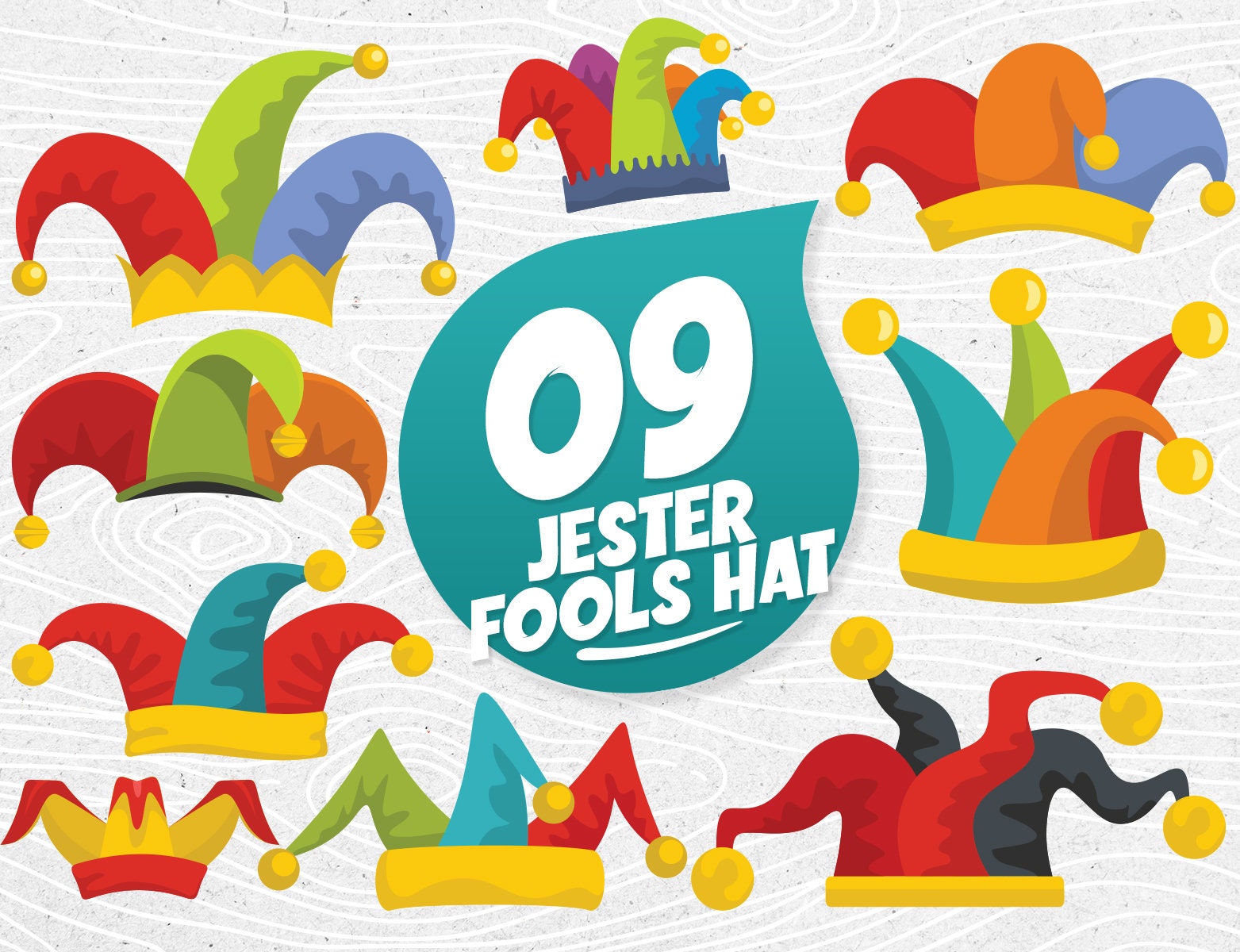 09 Jester Fools Hat SVG Jester Fools Hat clipart Jester | Etsy