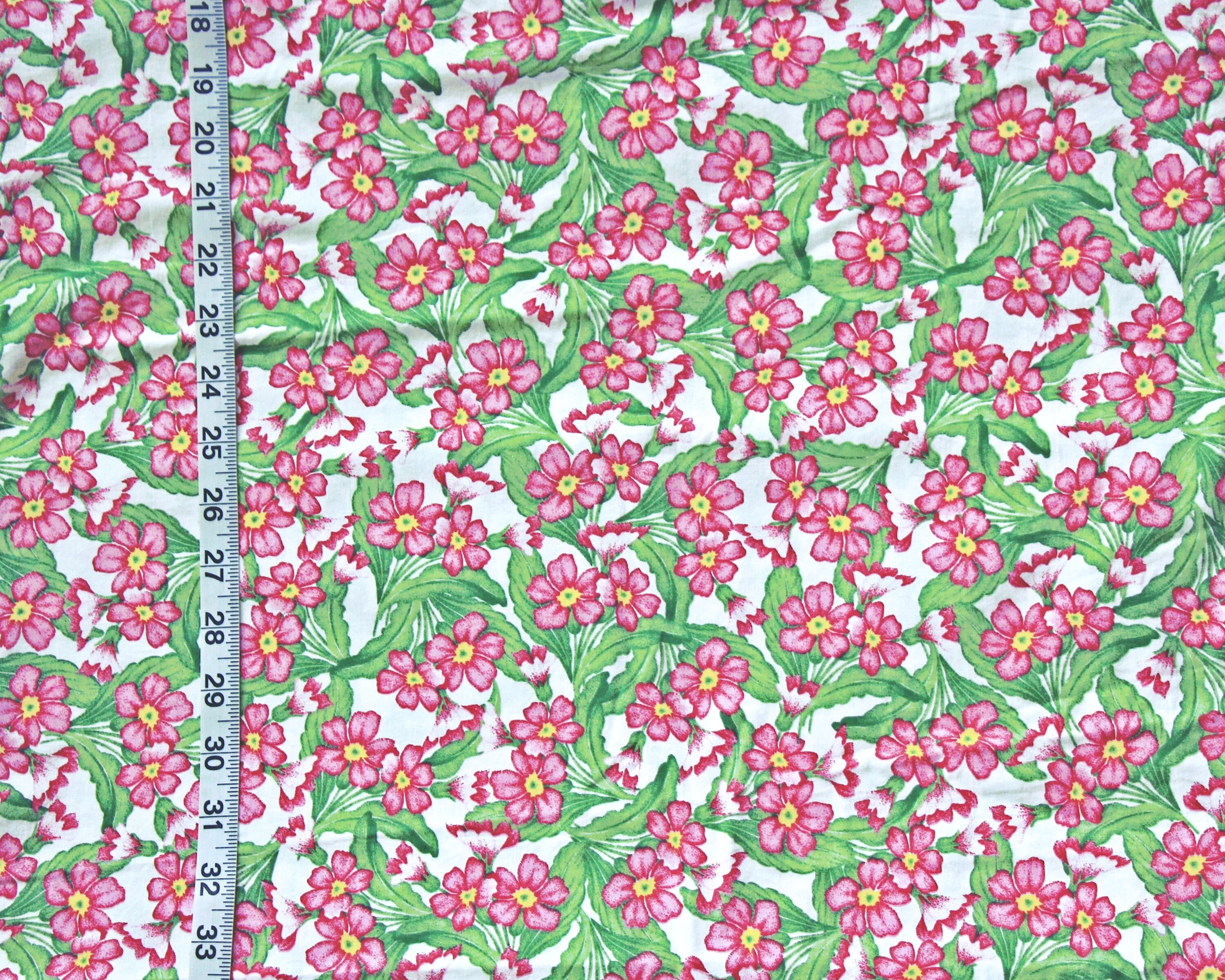 Pink Primrose Fabric Oakhurst Textiles Spring Flowers Cotton Craft ...