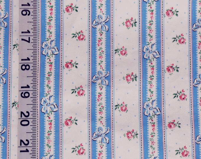 Vintage Ticking Fabric Pillow Tick Blue Stripe P Rose Floral Stripe ...