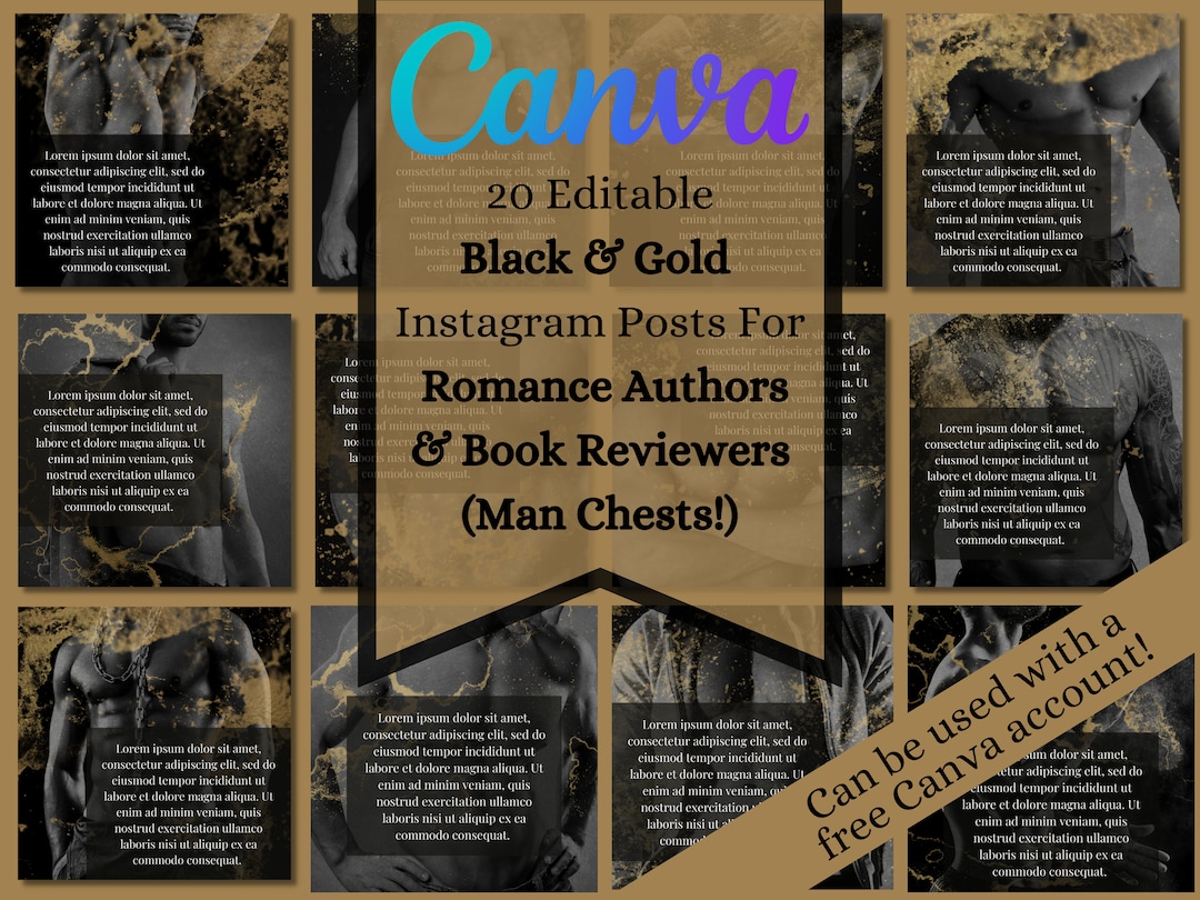 20 Editable Instagram Templates for Romance Authors/writers & Book ...