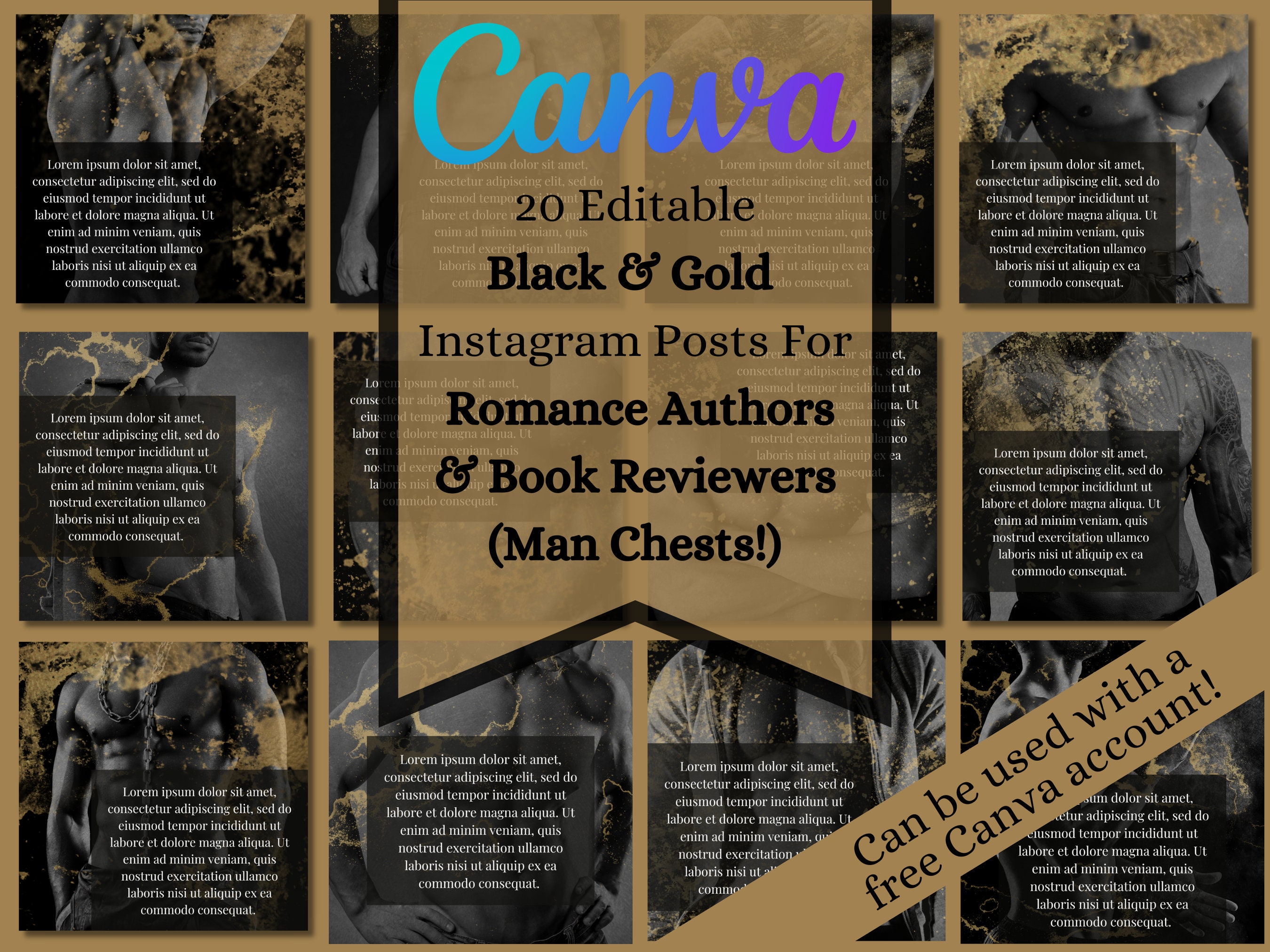 20 Editable Instagram Templates for Romance Authors/writers & Book ...