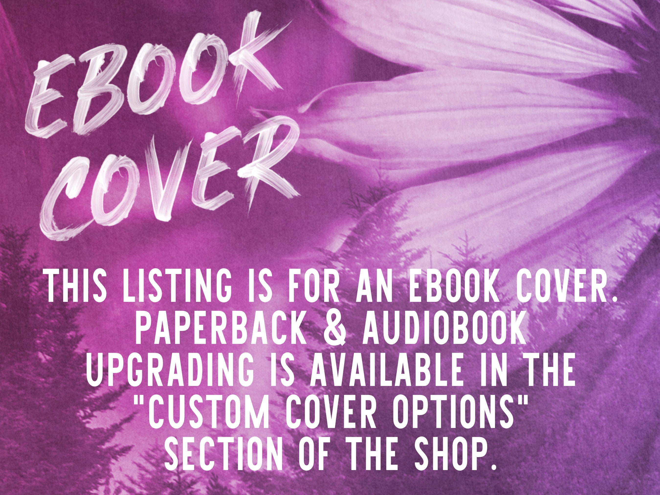 Discreet Dark Romance Book Design, Premade Book Cover, Fantasy, Floral ...