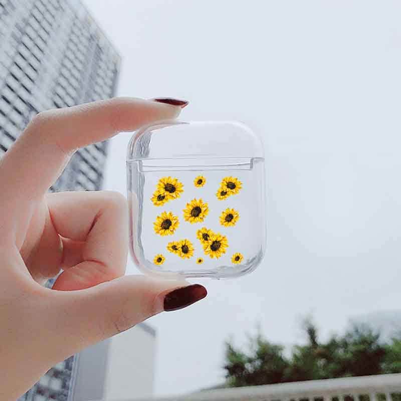 Sunflower Case Floral Airpods Case Clear Airpods Case Design | Etsy