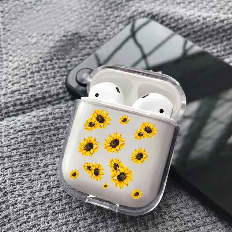 Sunflower Case Floral Airpods Case Clear Airpods Case Design | Etsy