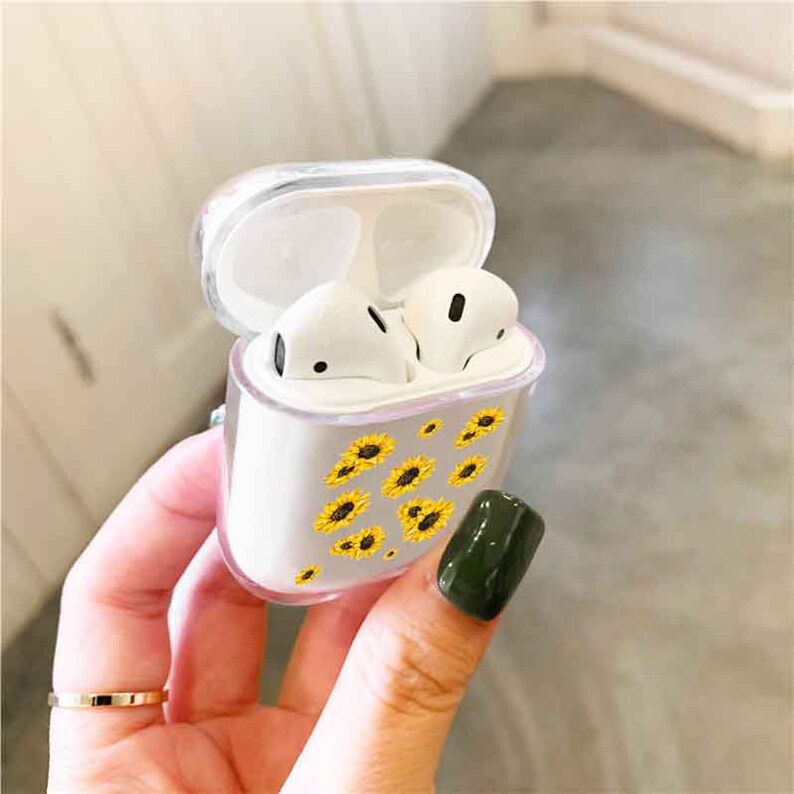Sunflower Case Floral Airpods Case Clear Airpods Case Design - Etsy