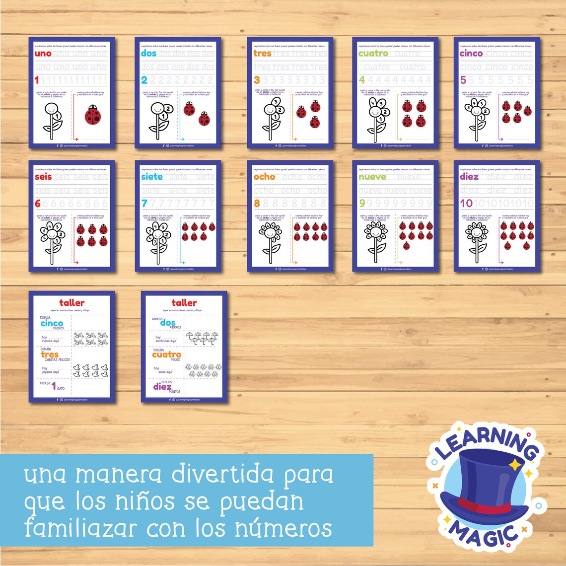 Numbers 1 to 10 • Numeros Del 1 Al 10 • Español • Spanish • Printable ...