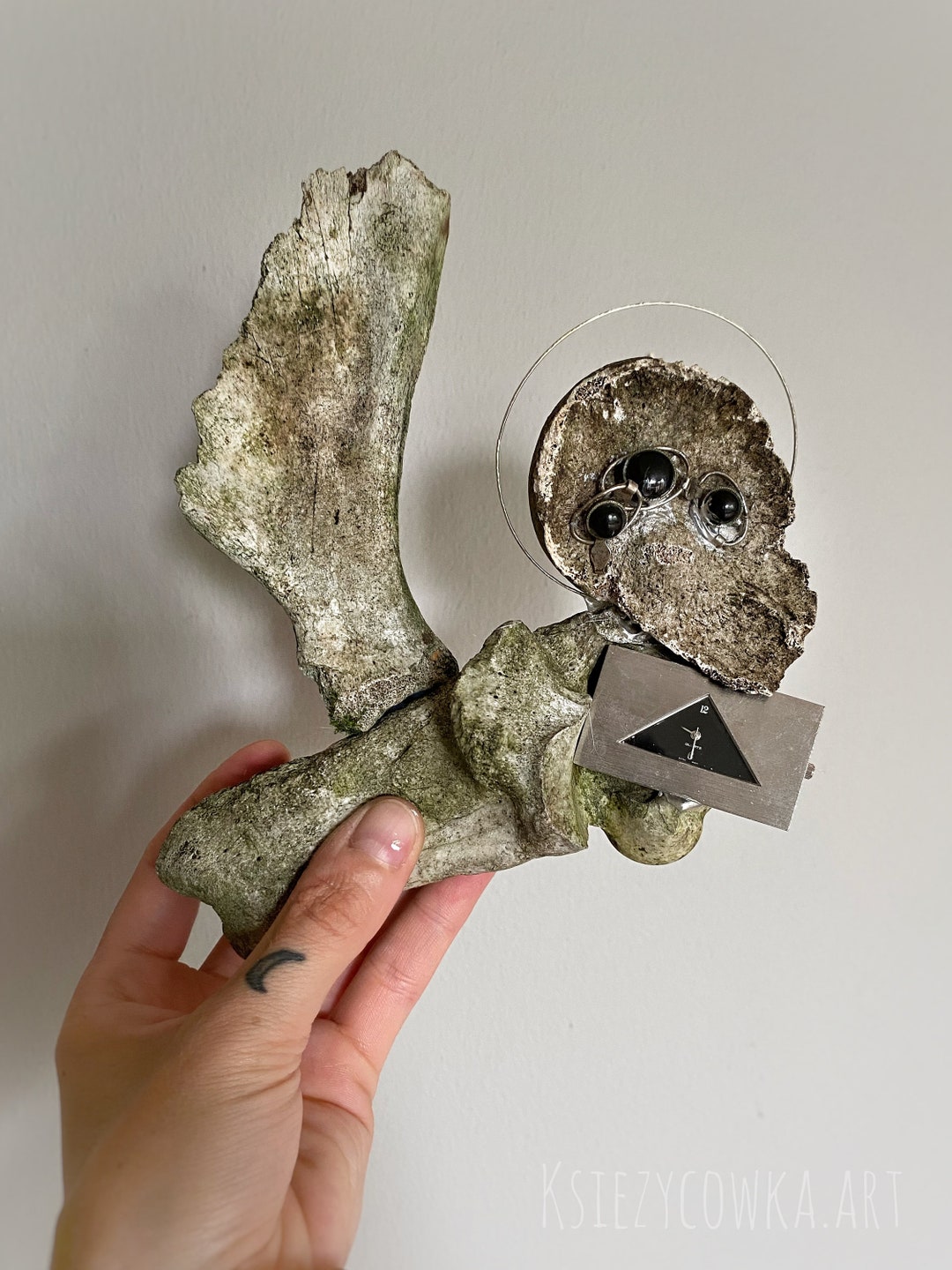 Time Angel Bone Assembage Art Wall Decor - Etsy