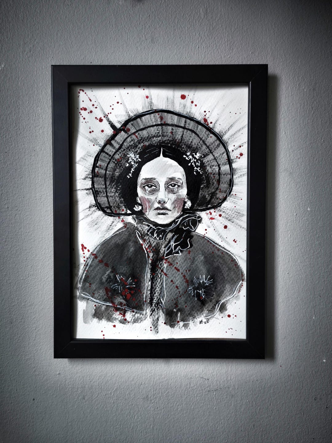 Nosferatu’s Ellen Hutter – Original Gothic Watercolor Portrait ...