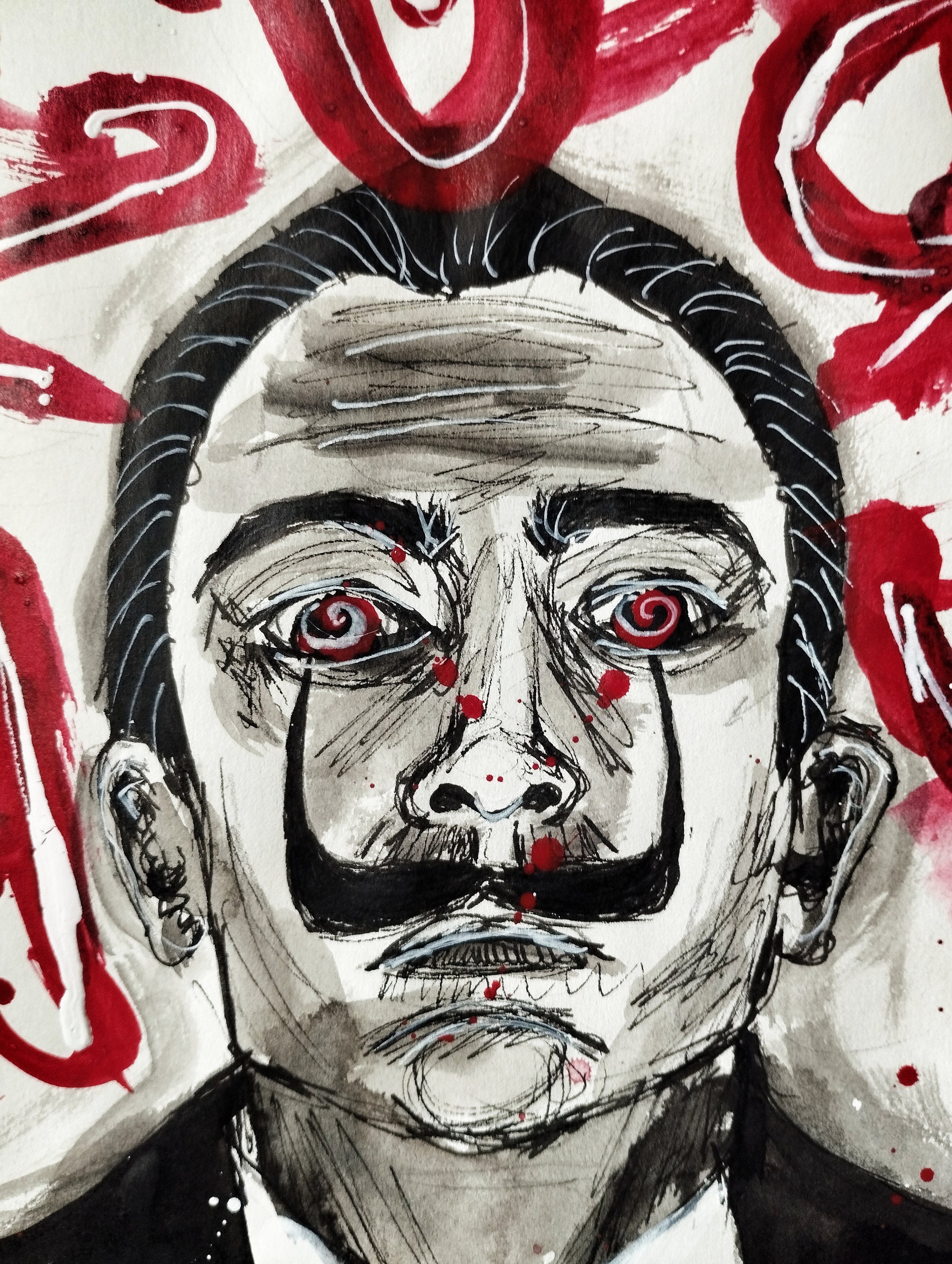 Salvador Dali Ink Painting Wall Decor - Etsy
