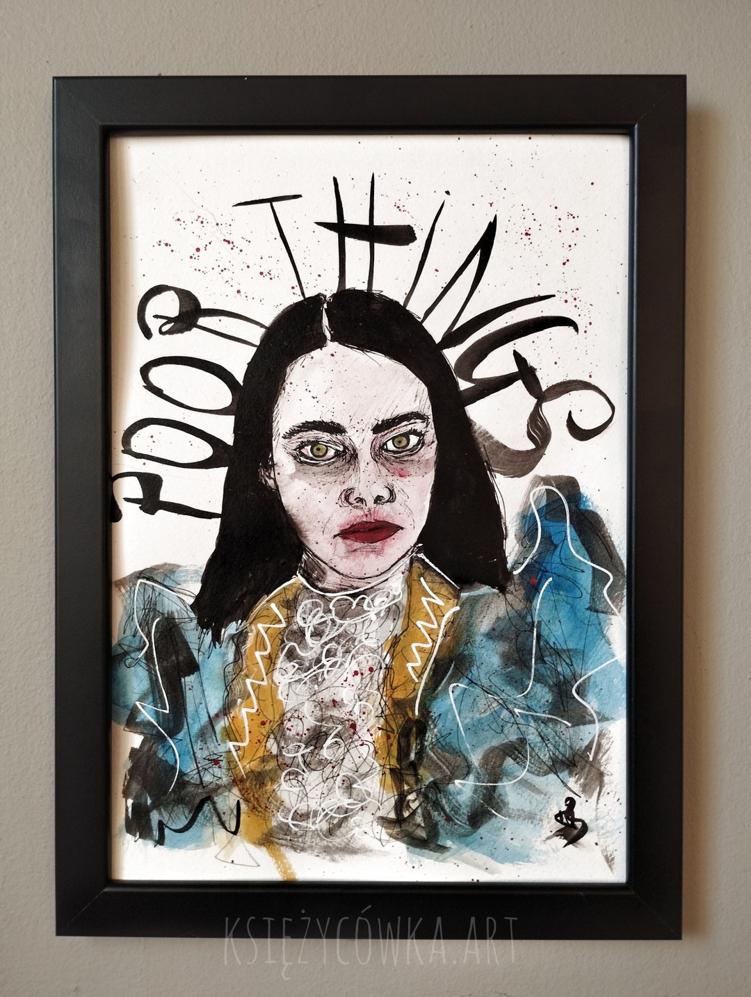 Poor Things Illustration Painting Wall Decor - Etsy