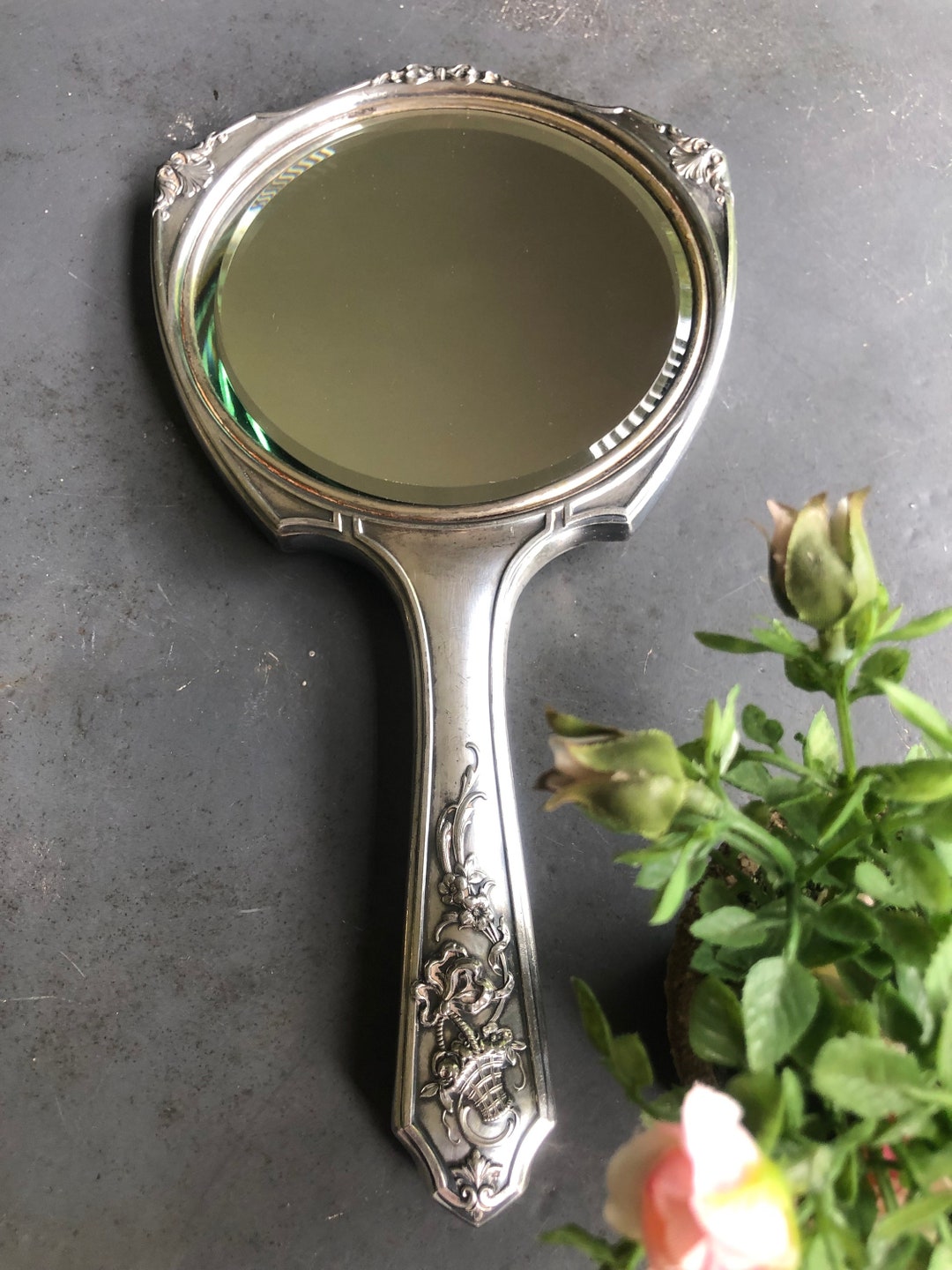 Superb Old Hand Mirror in Silver Plate 1900/30 - Etsy
