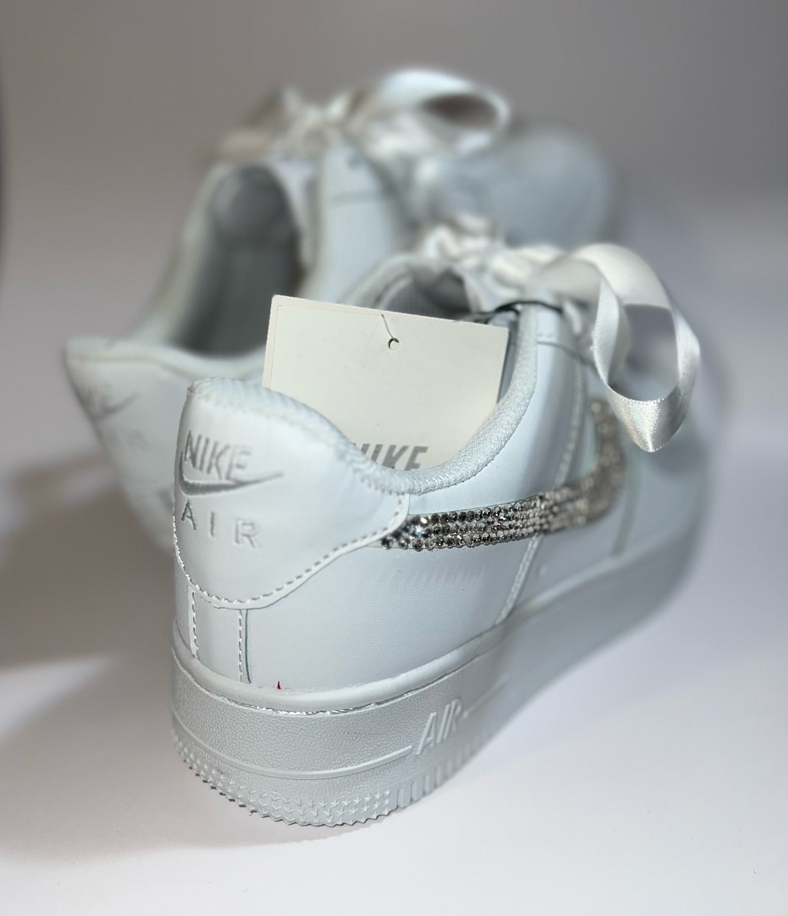 Custom Wedding Sneakers Nike AF1 Airforce One Bridal Party Women's Size ...