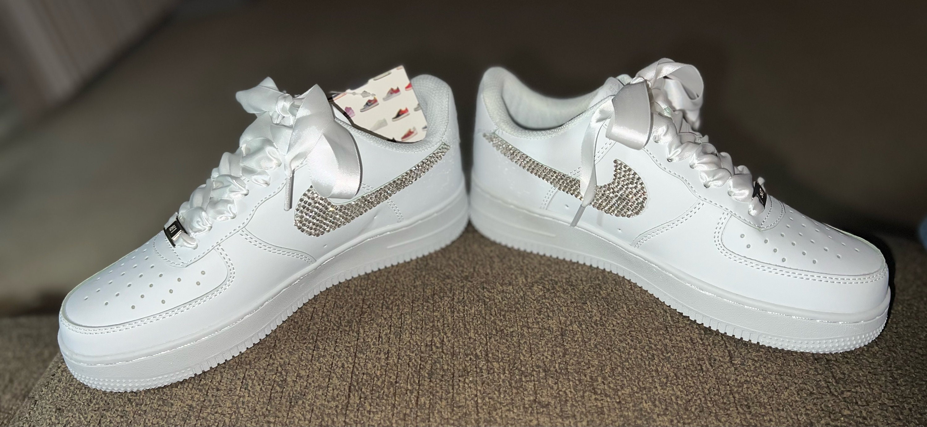 Custom Wedding Sneakers Nike AF1 Airforce One Bridal Party Women's Size ...