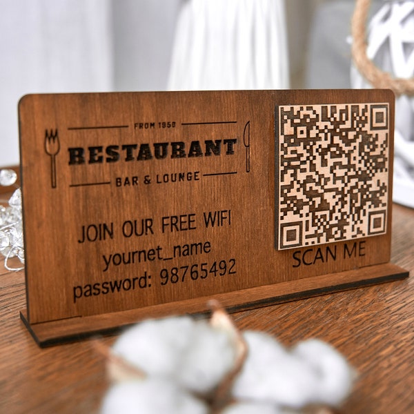 Wood Qr Code Table Numbers - Etsy