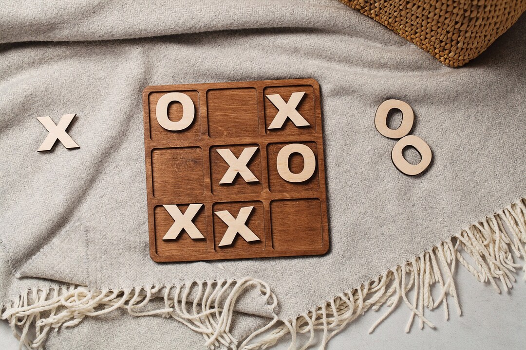 Tic Tac Toe Game for Kids, Wooden Tic Tac Toe, Tic Tac Toe Table Game ...