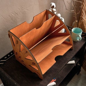 Wooden Document Holder, Desk Paper Organizer, Desktop Organizer, A4 ...