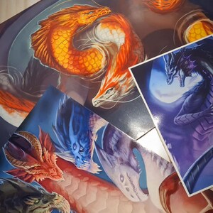 Poster Print A4, A3, Tiamat Dragon, Dungeons and Dragons, Fantasy ...