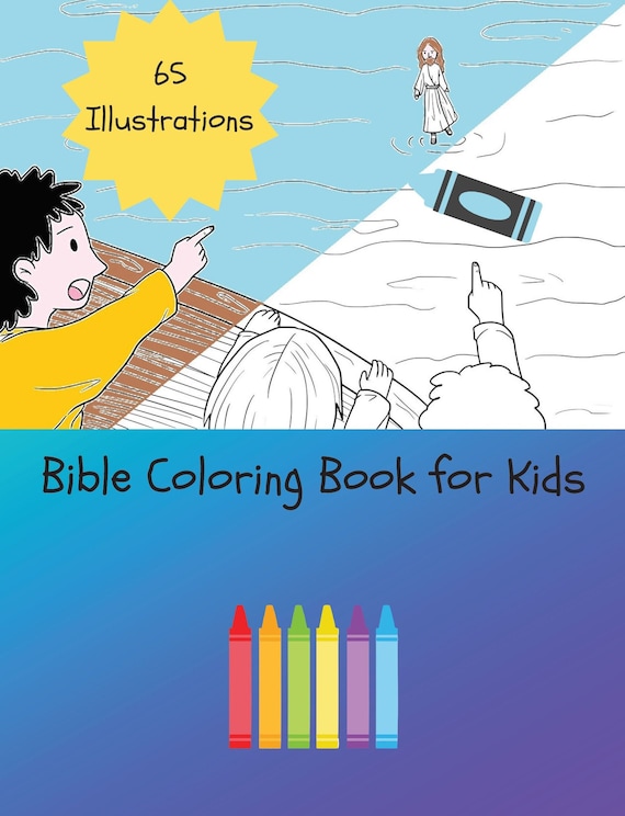 Bible Coloring Book for Kids with Bible verses | Etsy