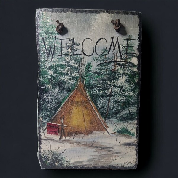 Outdoor Slate Hanging Welcome Sign - Etsy