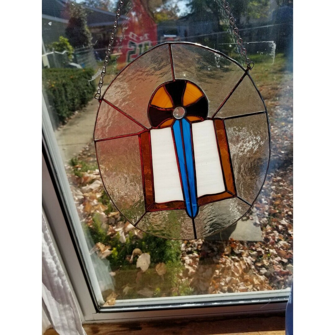 Sun Catcher Sword Dagger Book Glass Midieval Window - Etsy