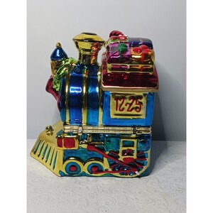 Mr Christmas Train Music Box Hinged Animated Santa Train Works Comfort ...