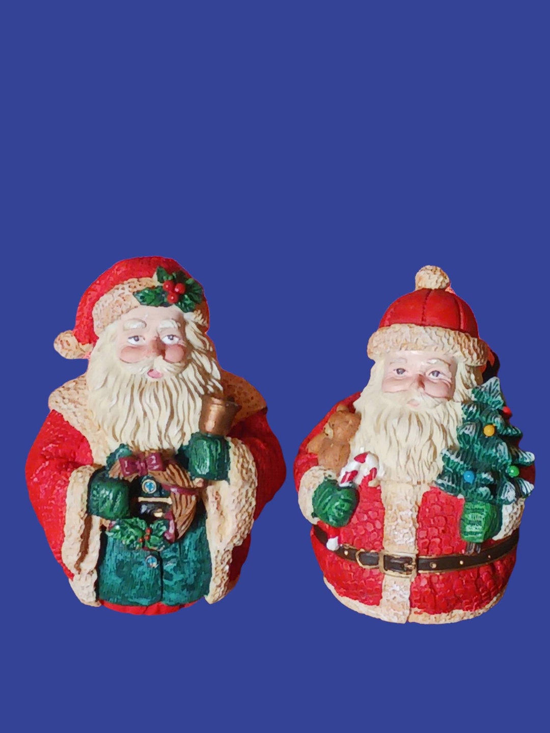 Legend of Saint Nicholas Figurines Santa Claus Russ Roly Poly Vtg 4.25 ...
