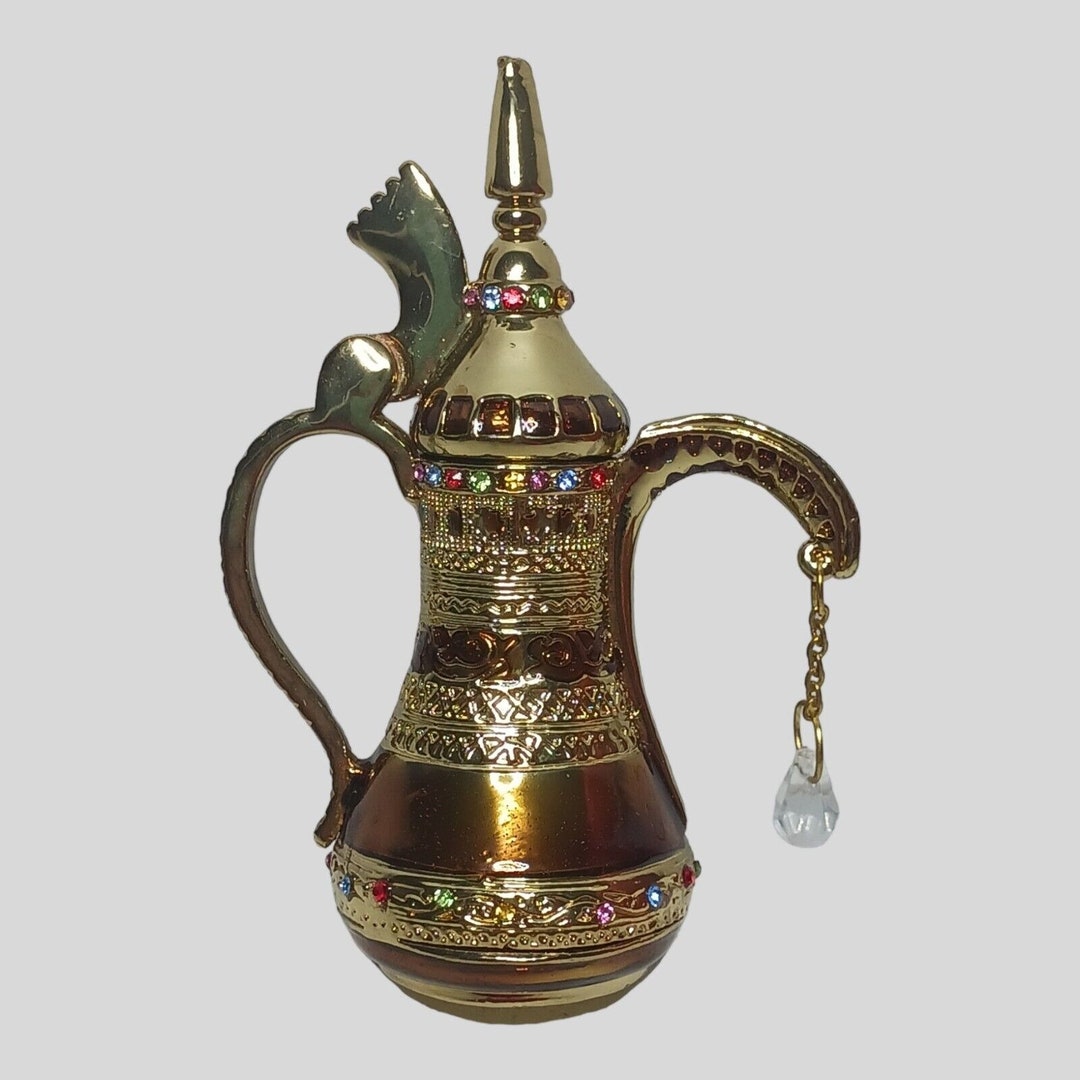 Mini Dallah Pitcher Brass Over Enamel 3.75 Bejewelled Vintage - Etsy