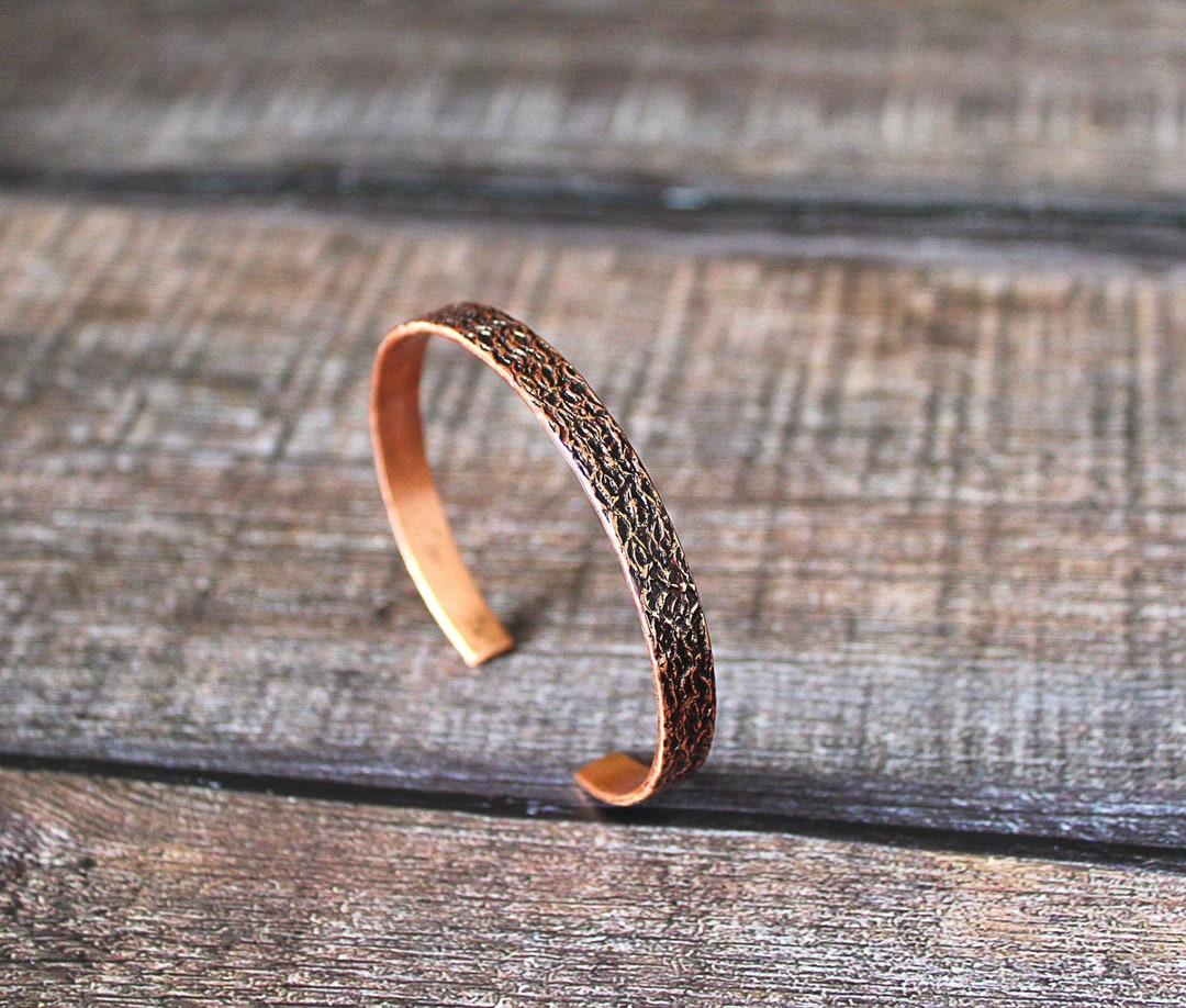 Hand Forged Copper Bracelet for Mens, Bangle Bracelet Men, Pure Copper ...