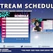 Stream Schedule Template / Fireworks / Blue / Stream Assets / Streamer ...