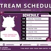 Red Stream Schedule Template / Stream Assets / Streamer / Vtuber ...