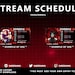 Red Stream Schedule Template | Gothic Vtuber Schedule | Vtuber Graphics ...