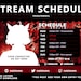 Red Stream Schedule Template | Gothic Vtuber Schedule | Vtuber Graphics ...