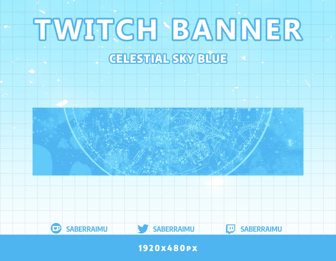 Blue Twitch Banner / Star Twitch Banner / Stream Assets / Streamer ...