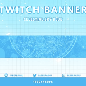 Blue Twitch Banner / Star Twitch Banner / Stream Assets / Streamer ...