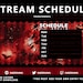 Red Stream Schedule Template | Gothic Vtuber Schedule | Vtuber Graphics ...
