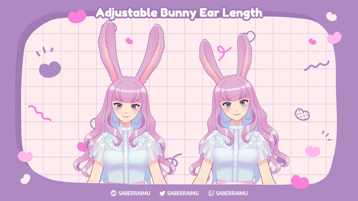 Premade Vtuber Model | Premade Live2d Model | Bunny Girl Live2d Model ...