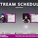 Purple Stream Schedule Template / Star Chart / Stream Assets / Streamer ...