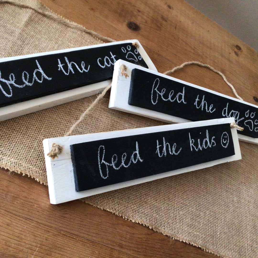Reclaimed Timber Reminder Chalkboard, White Reclaimed Timber Sign With ...