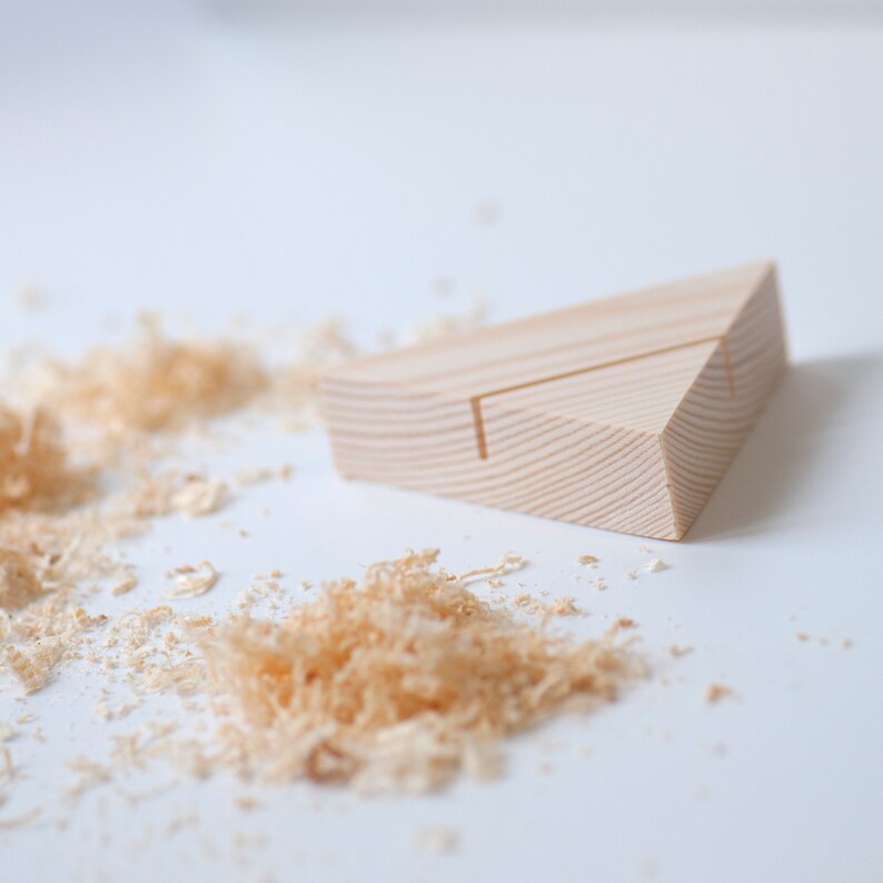 Triangle Card Holder Wood Wooden Card Holder Place Card | Etsy