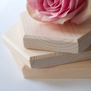 Hexagon Wood Jewellery Displays, Shop Display Jewellery, White Wood ...