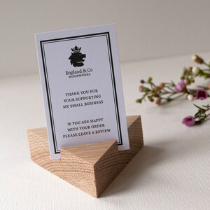 Oak Triangle Place Card Holder Oak Picture Holders Oak Table - Etsy