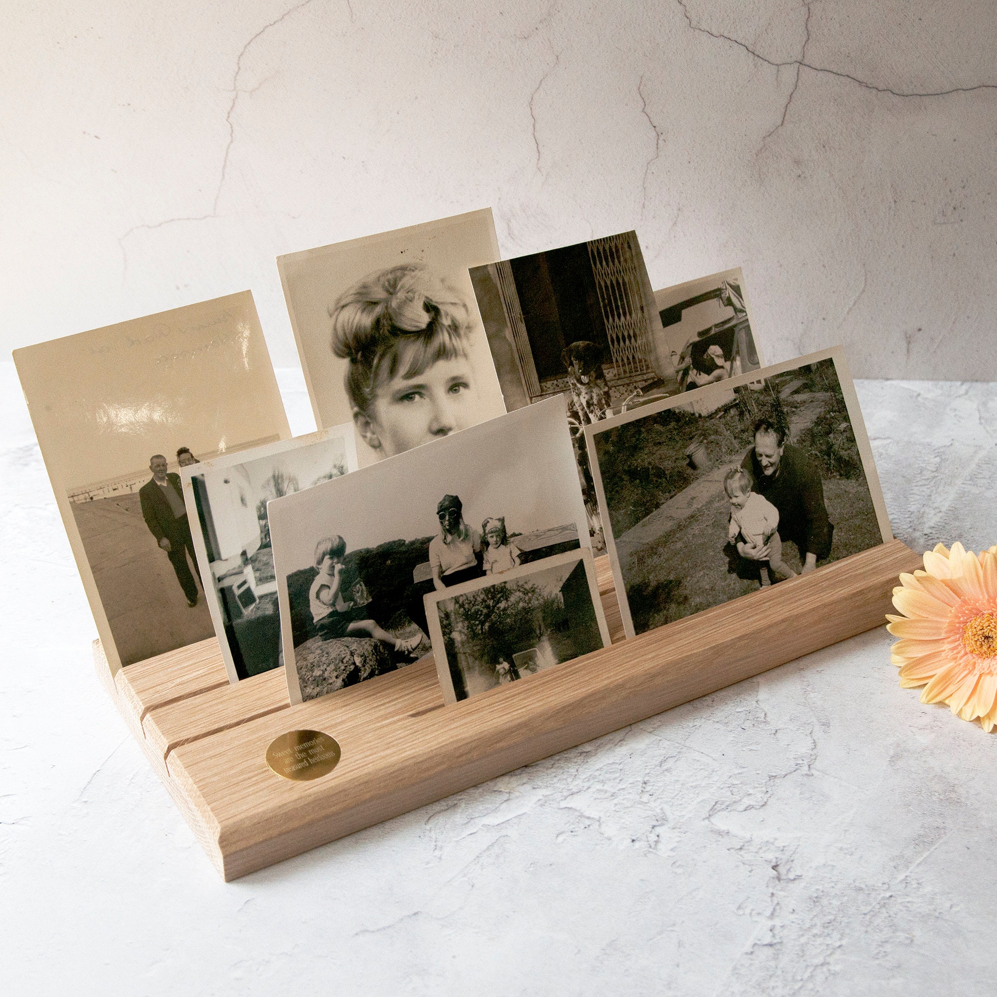 Photo Holder Oak Multi Photograph Stand Oak Picture Holder | Etsy