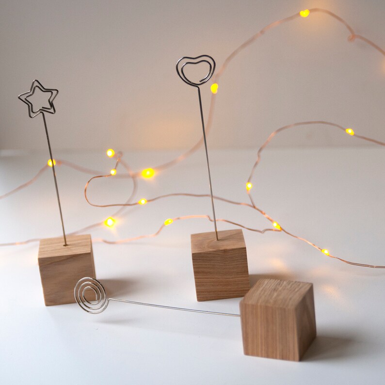 Oak Wood Photo Holder Note Holder Wood Modern Note Holder - Etsy Canada