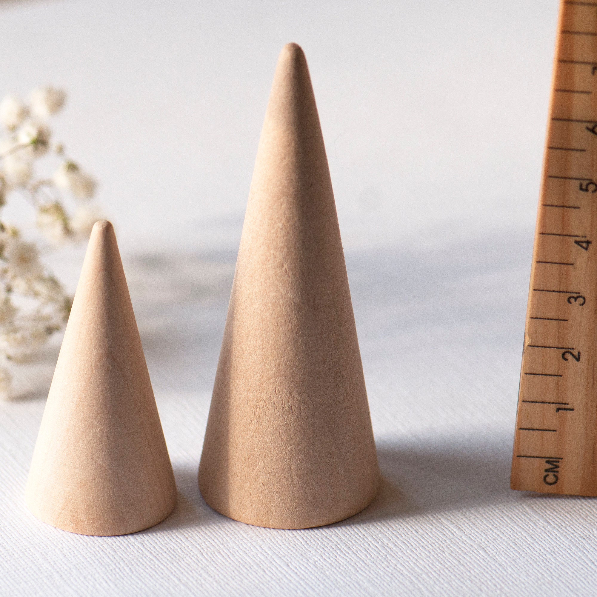 Wooden Ring Cones Small and Large Ring Stand Ring Holder | Etsy