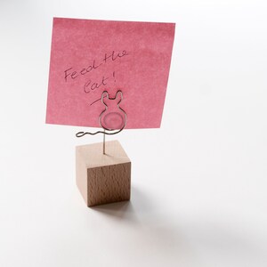 Cat Note Holder, Wooden Note Holder, Cute Cat Photo Holder, Wire Cat ...