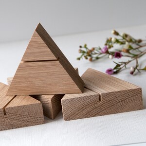 Oak Triangle Place Card Holder Oak Picture Holders Oak Table - Etsy