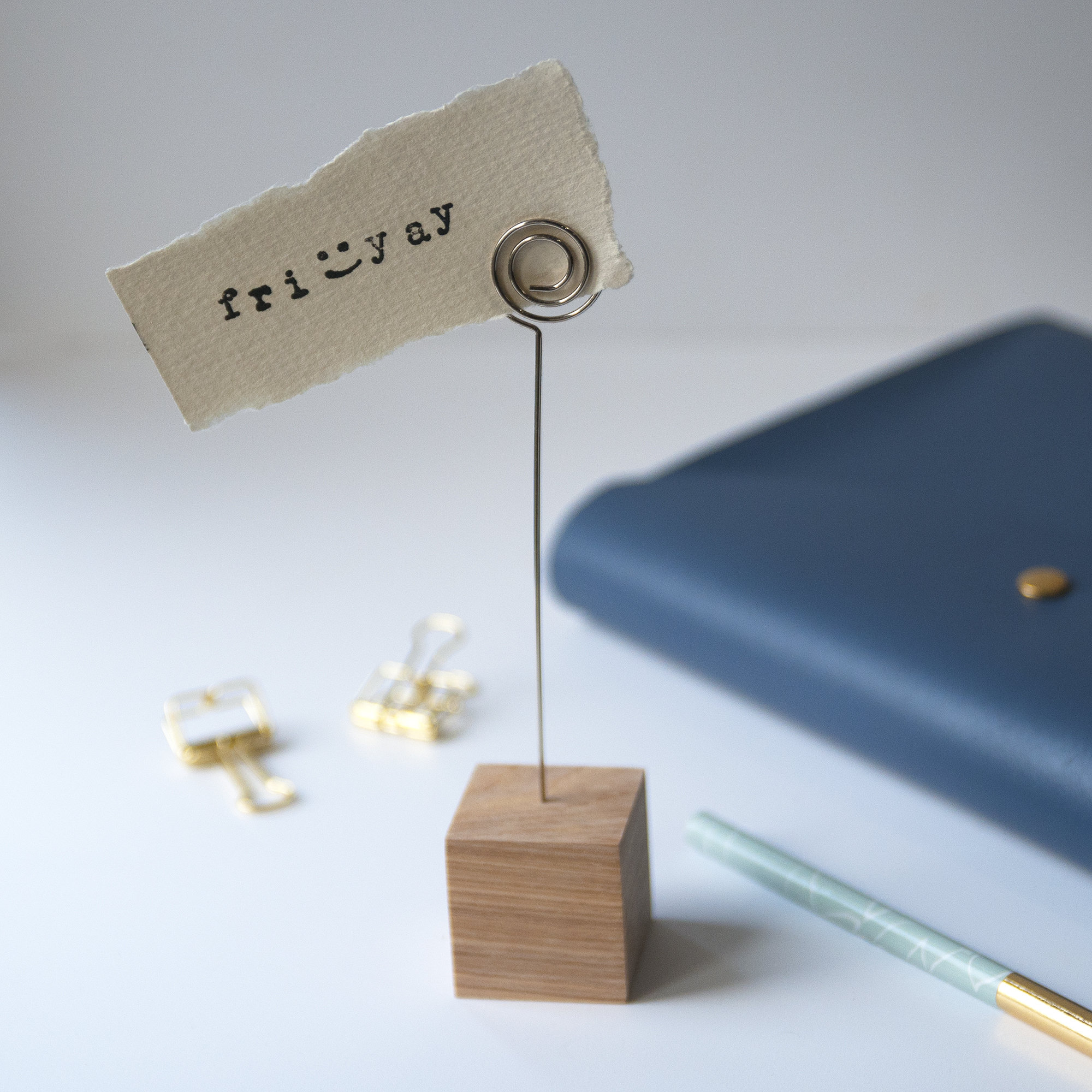 Oak Wood Photo Holder Note Holder Wood Modern Note Holder - Etsy Canada