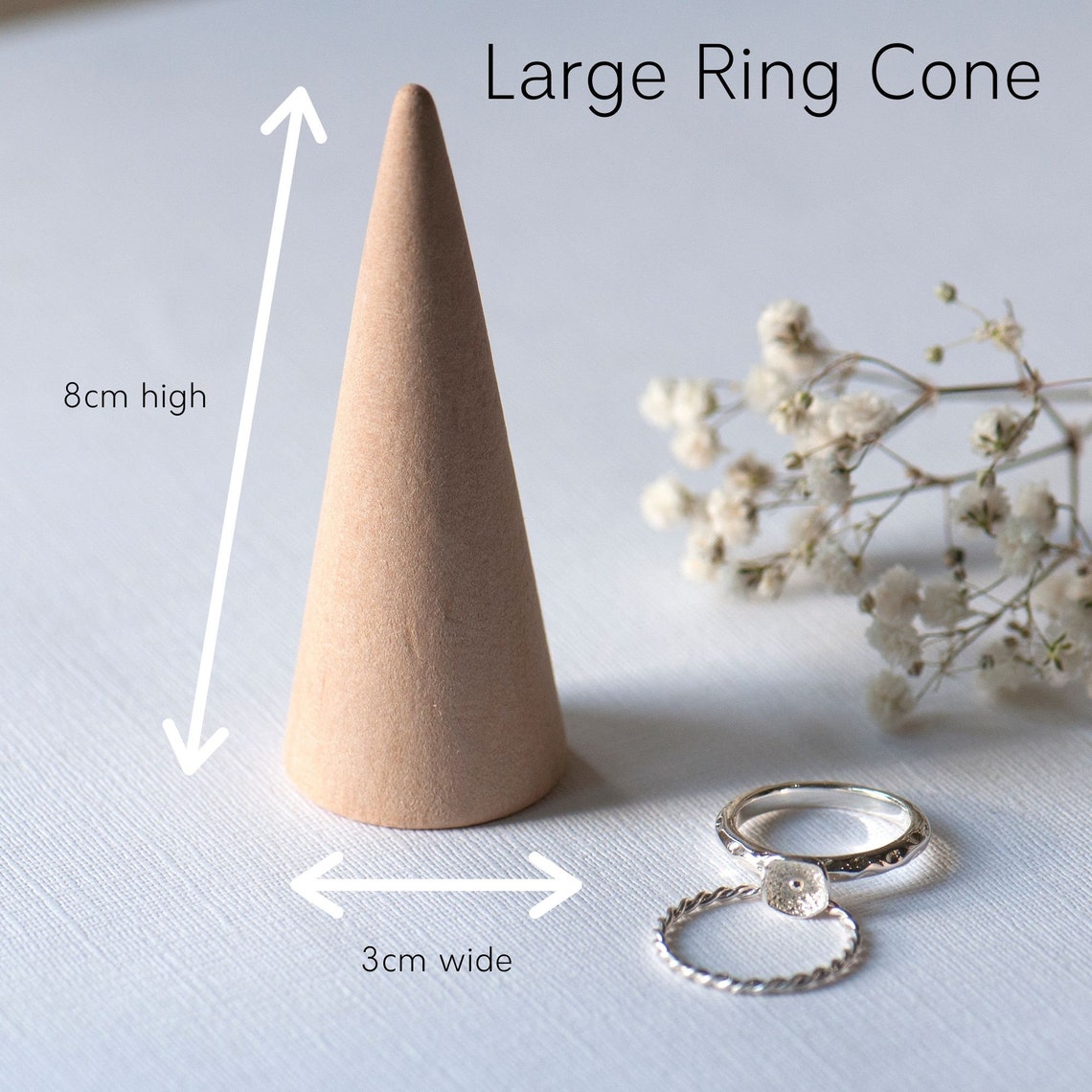 Wooden Ring Cones Small and Large Ring Stand Ring Holder | Etsy
