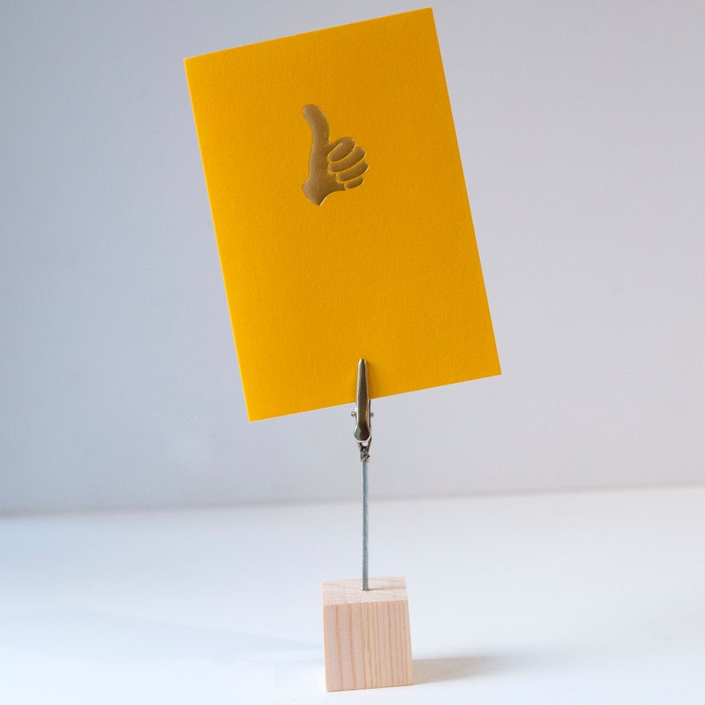Wooden Desk Clip Note Holder Wood Modern Note Holder Photo - Etsy